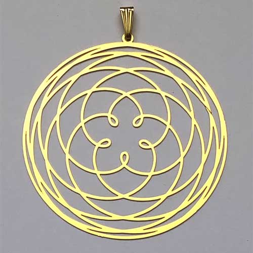Venus Spiral Pentagram Pendant, 18K Gold-Plated - Vesica Institute for ...
