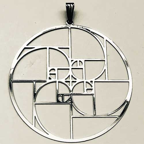 Golden Spiral Vortex Pendant, Silver-Plated - Vesica Institute for ...