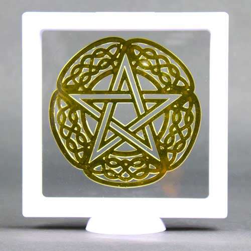 Celtic Knot Pentagram 4" Grid, 18K Gold-Plated - Vesica Institute for ...