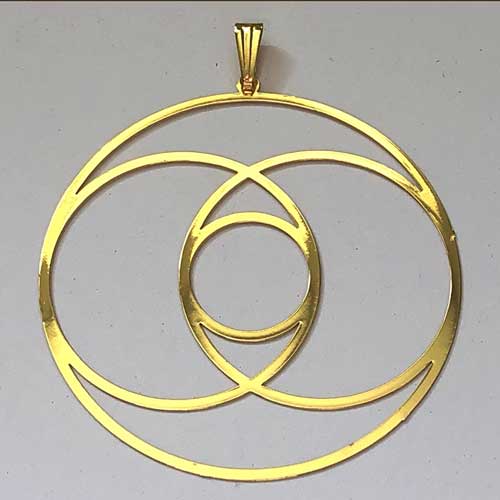 Vesica Pendant, 18K Gold-Plated - Vesica Institute for Holistic Studies